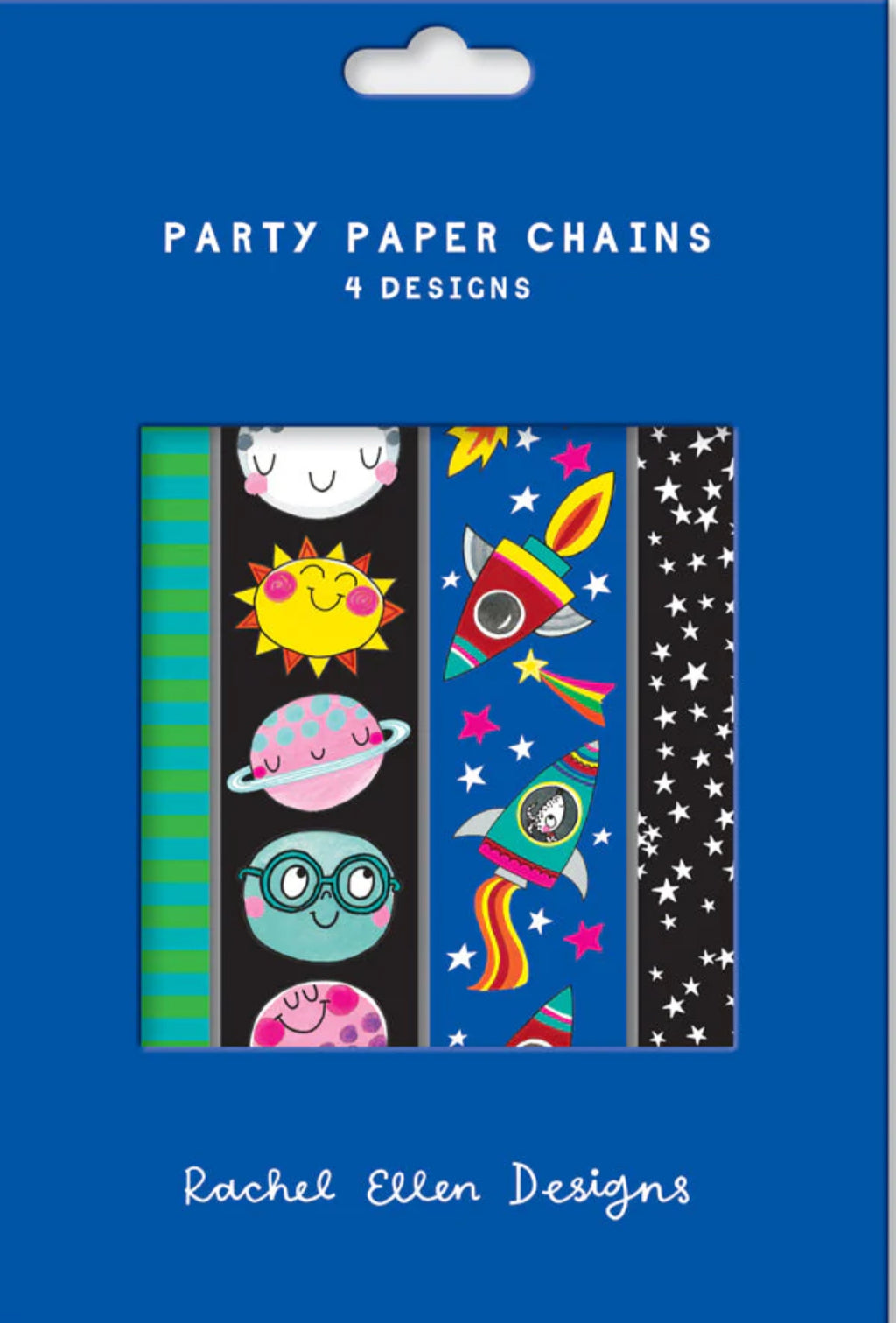 PARTY PAPER CHAIN KIT - SPACE THEMED - ROCKETS, PLANETS AND STARS ...